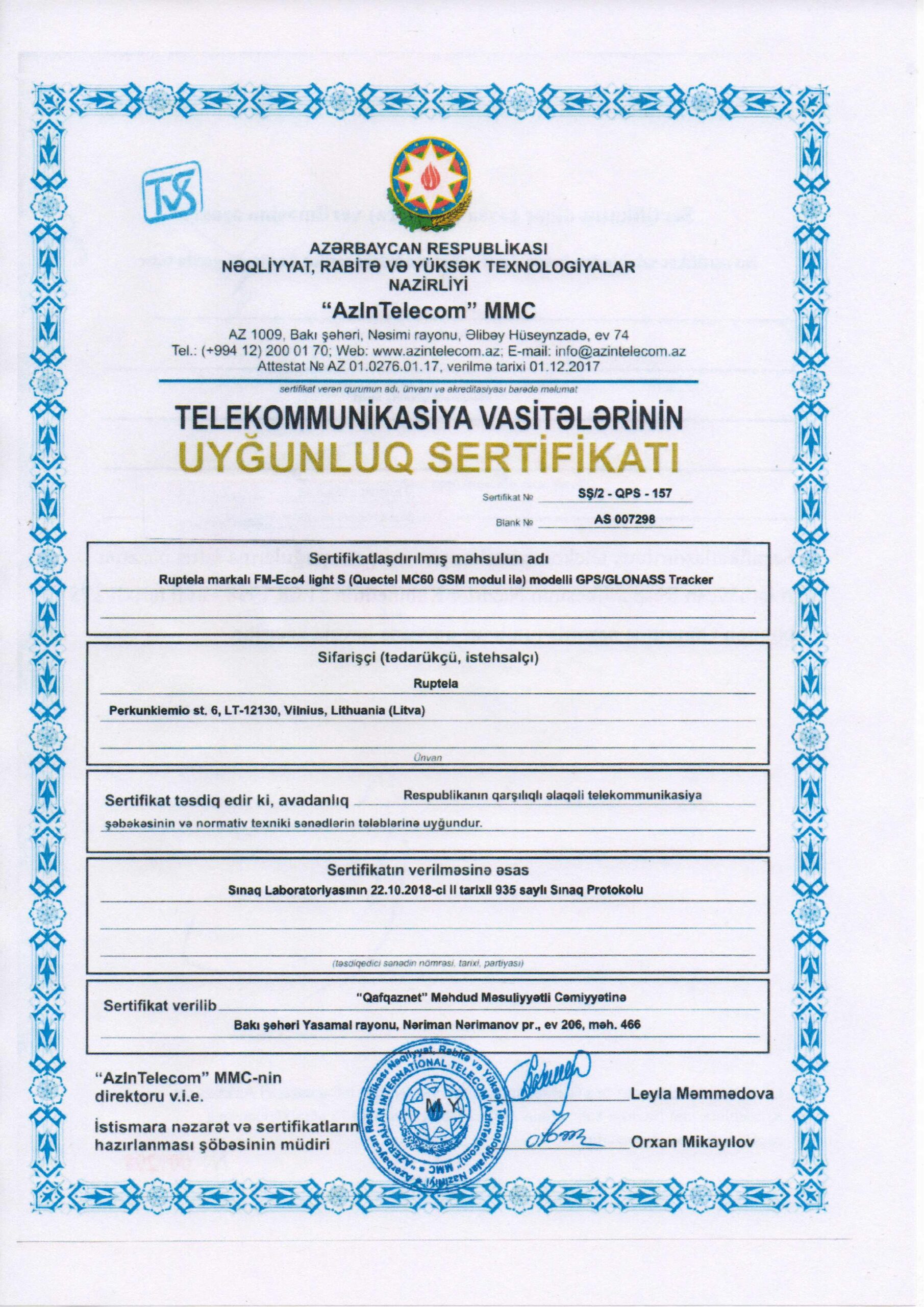 Sertifikatlar (2022) - FMS